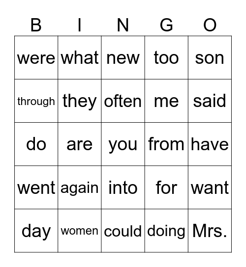 40 Bingo Card