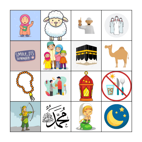 Islam BINGO Card