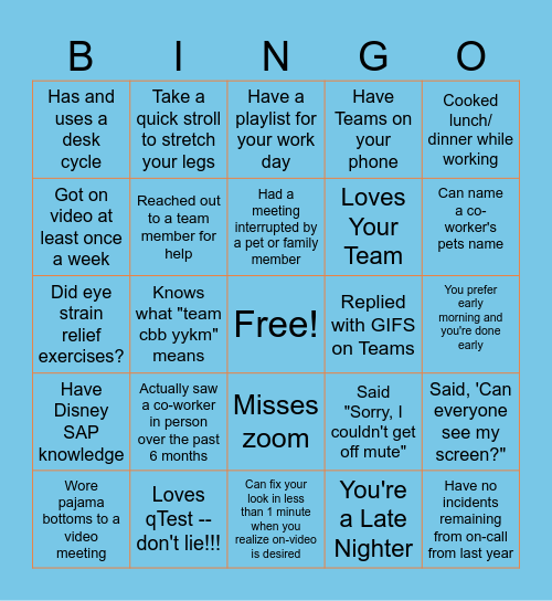 HR Tech HCM and Absence Bingo Game Bingo Card