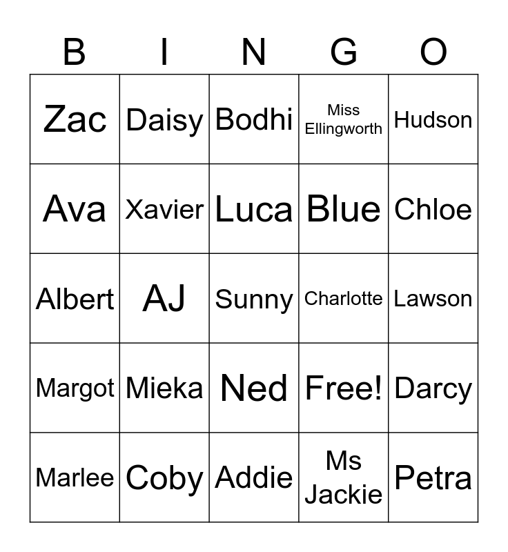 Year 5/6 Spelling Bingo Card