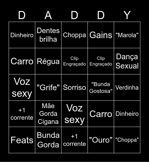 NGC DADDY Bingo Card