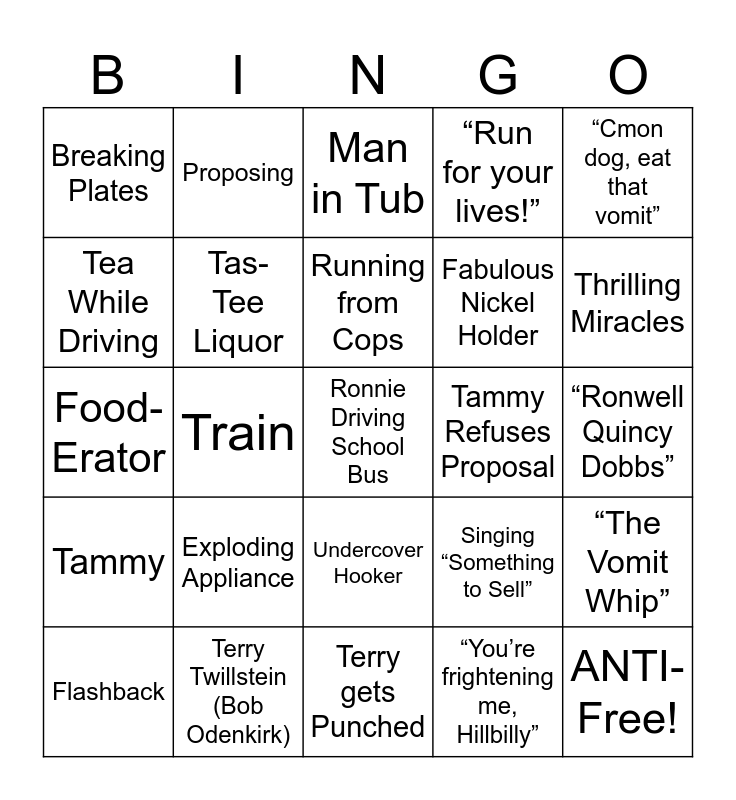 Run Ronnie Run - Round 1 Bingo Card