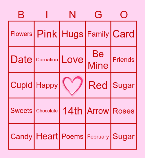V-Day Bingo Card
