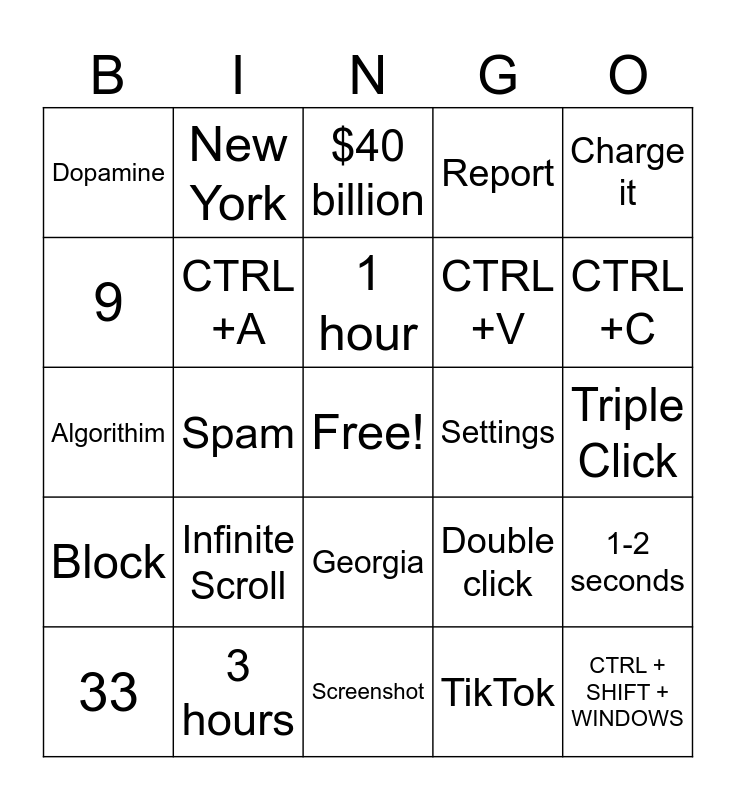 MS 101 Bingo + Mrs. Rice Trivia Bingo Card