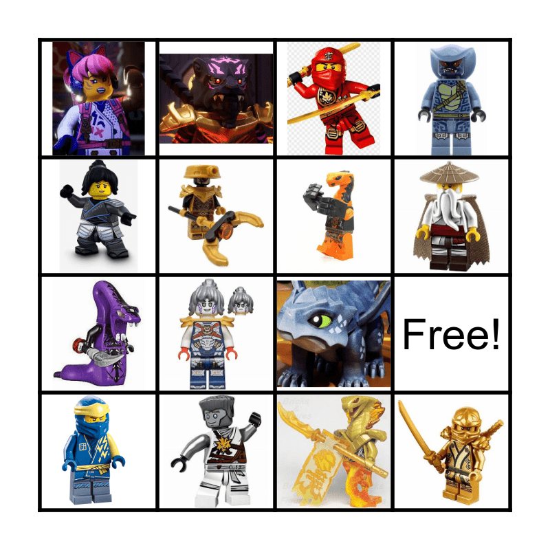 Ninjago Bingo Card