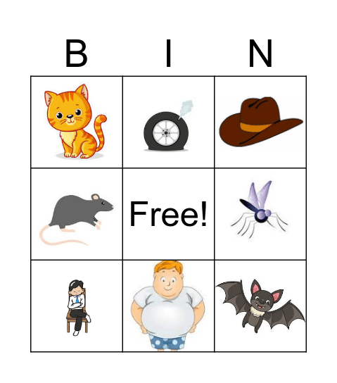 Rhyming Words BINGO Card