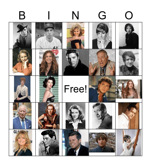 Famous Couples Bingo Card