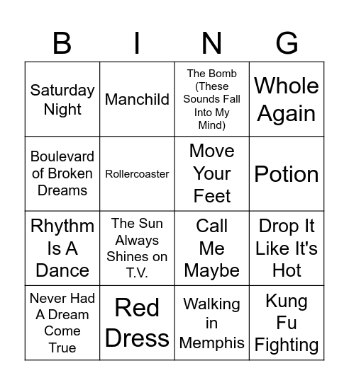 Bingo C Bingo Card