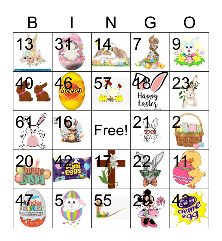 Easter Bingo Card