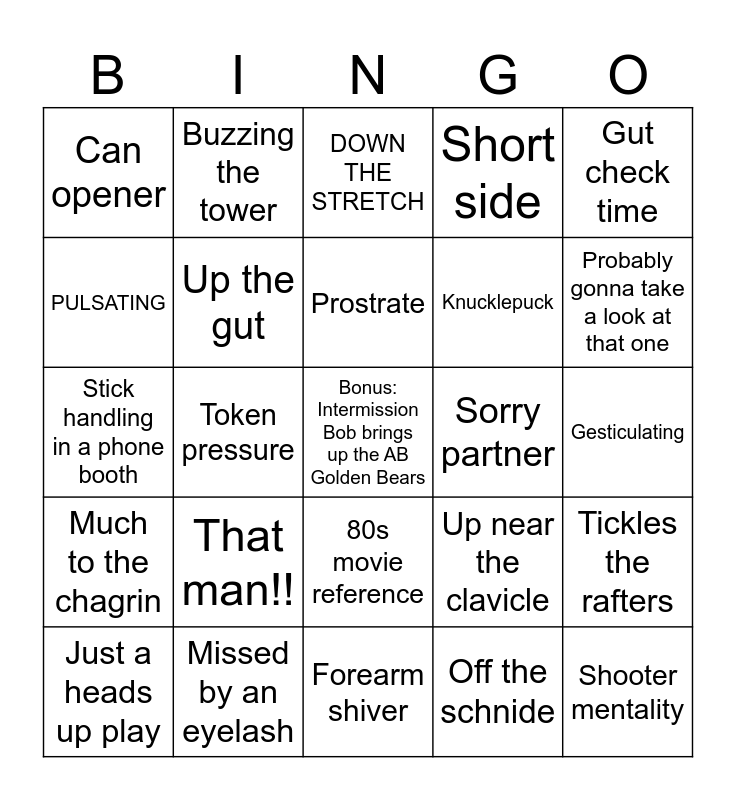 Louie and Jack-isms Bingo Card