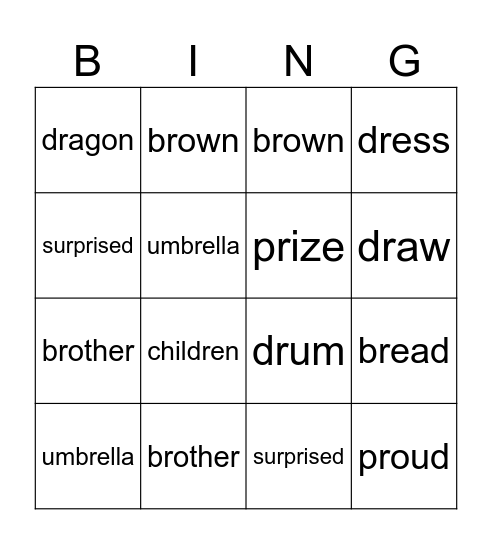 r-blends Bingo Card