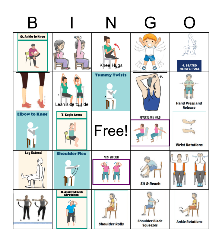 Exercise Bingo Card