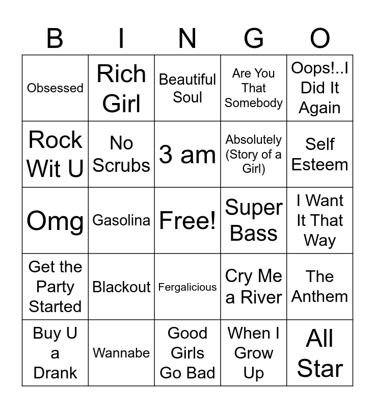 MM Millennial #2 Bingo Card