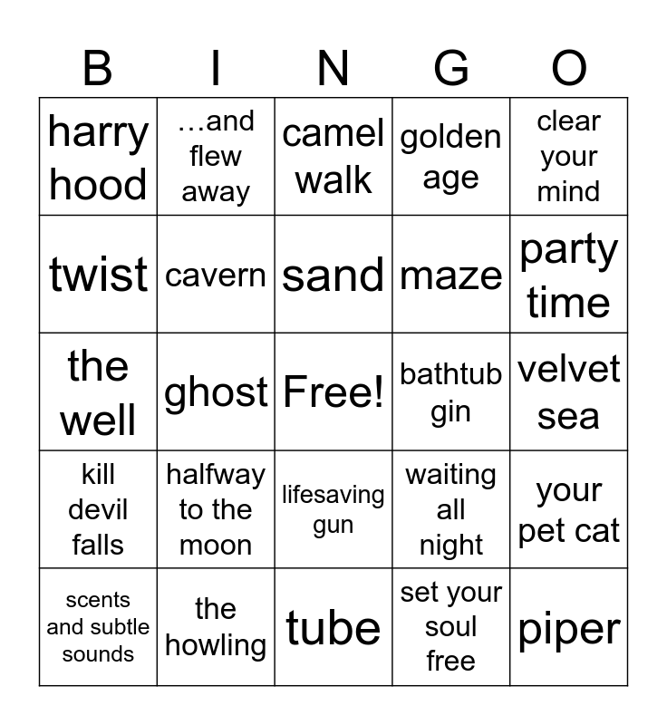 Perry Mexico 2024 Bingo Card