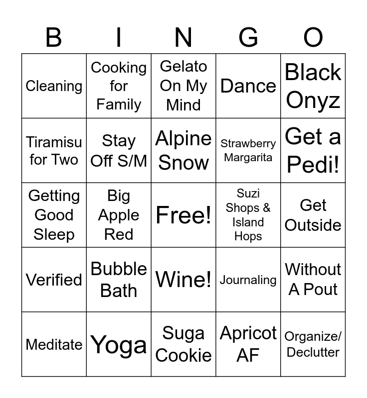 OPI Bingo Card