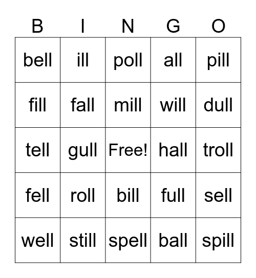 Special Vowel Combinations Bingo! Bingo Card