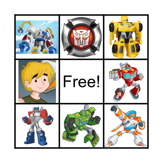 RESCUE BOT BINGO Card