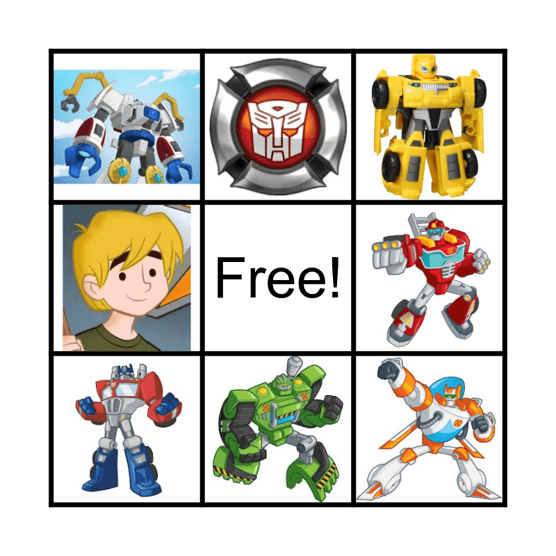 RESCUE BOT BINGO Card