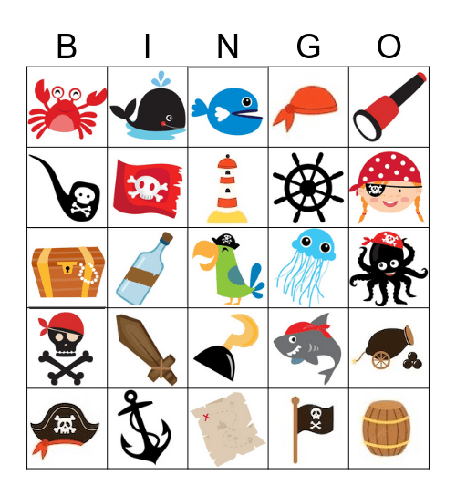 Pirate Bingo! Bingo Card