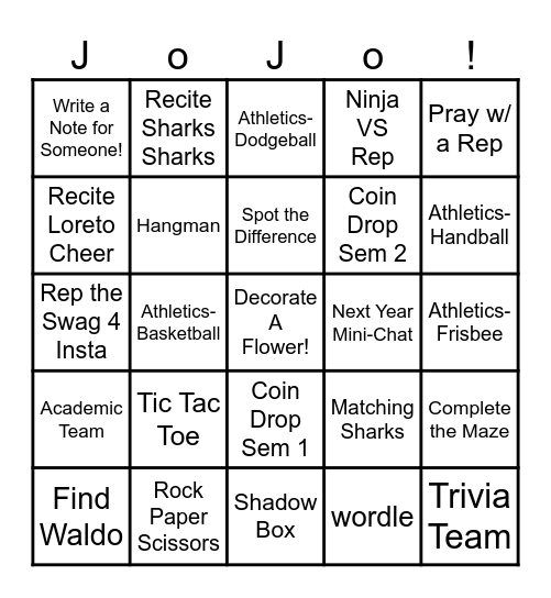Loreto Bingo Card