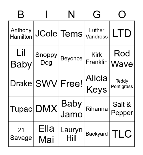 Beats & Bingo Card