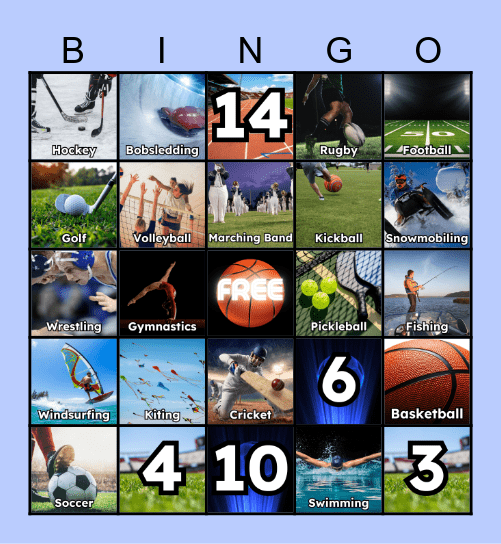Sports Bingo Card