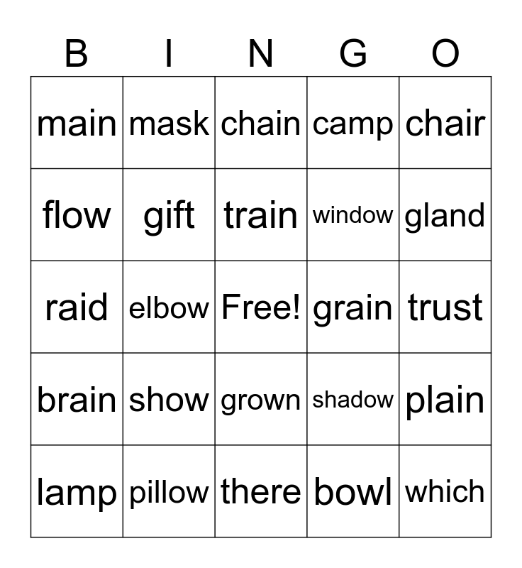 Level 27 Bingo Card
