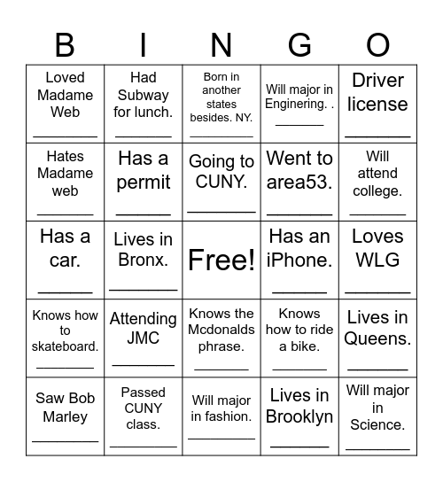 Brand Identity Bingo Card