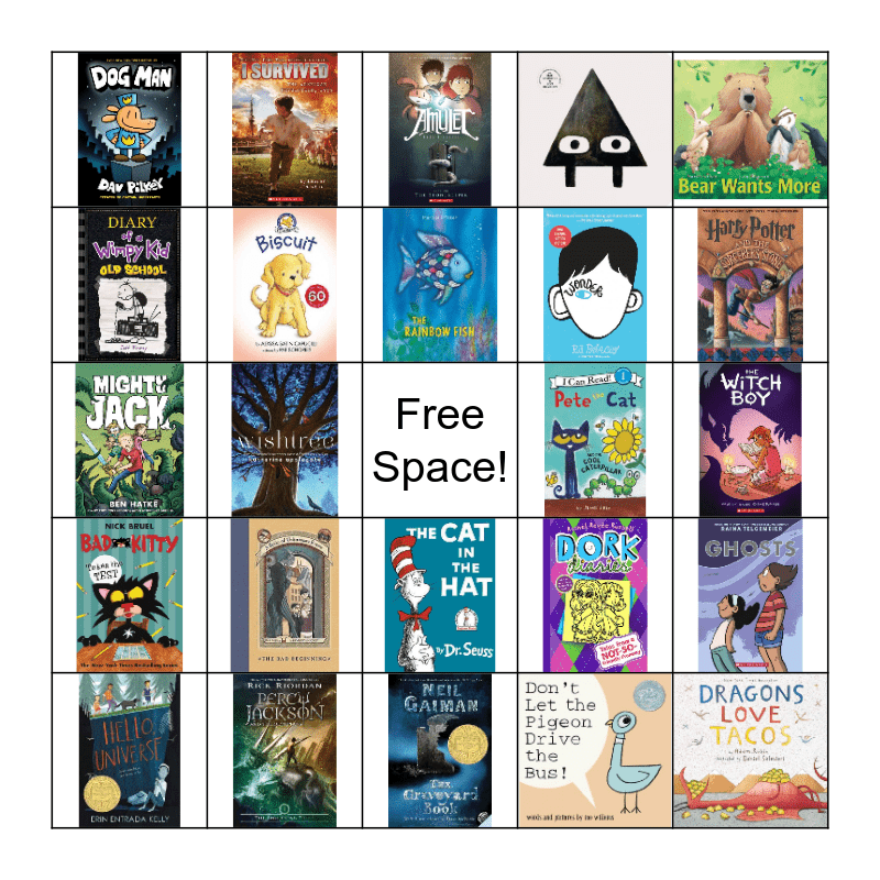 Book Cover Bingo Card