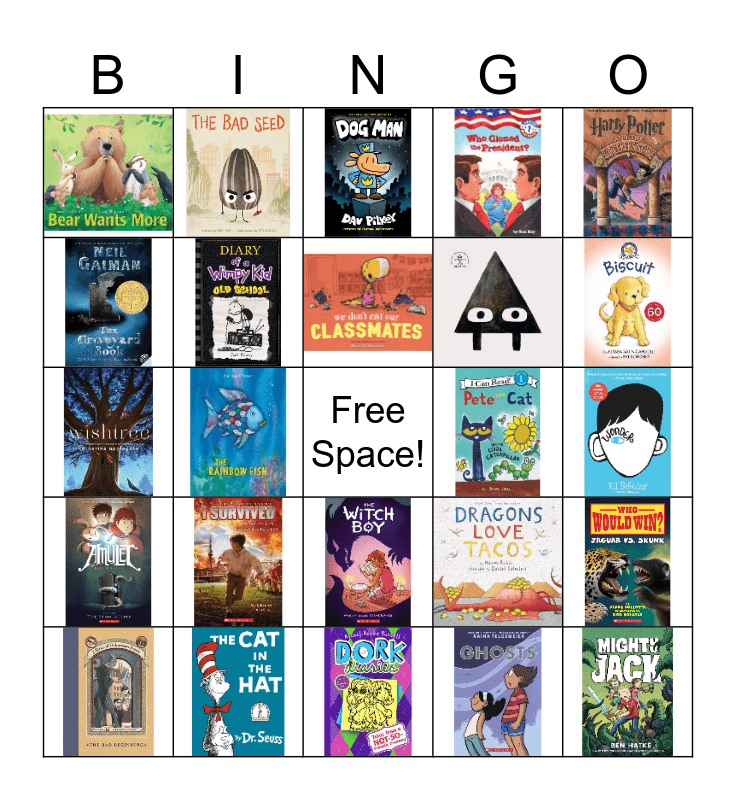 Book Cover Bingo Card
