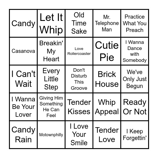 Vibe Bingo Legends Round 2 Bingo Card