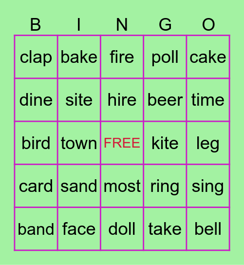 Catch Up Friday BINGO Game Bingo Card