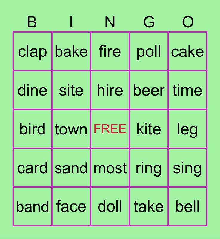 Catch Up Friday BINGO Game Bingo Card
