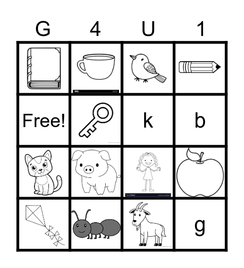 G4-1 Bingo Card