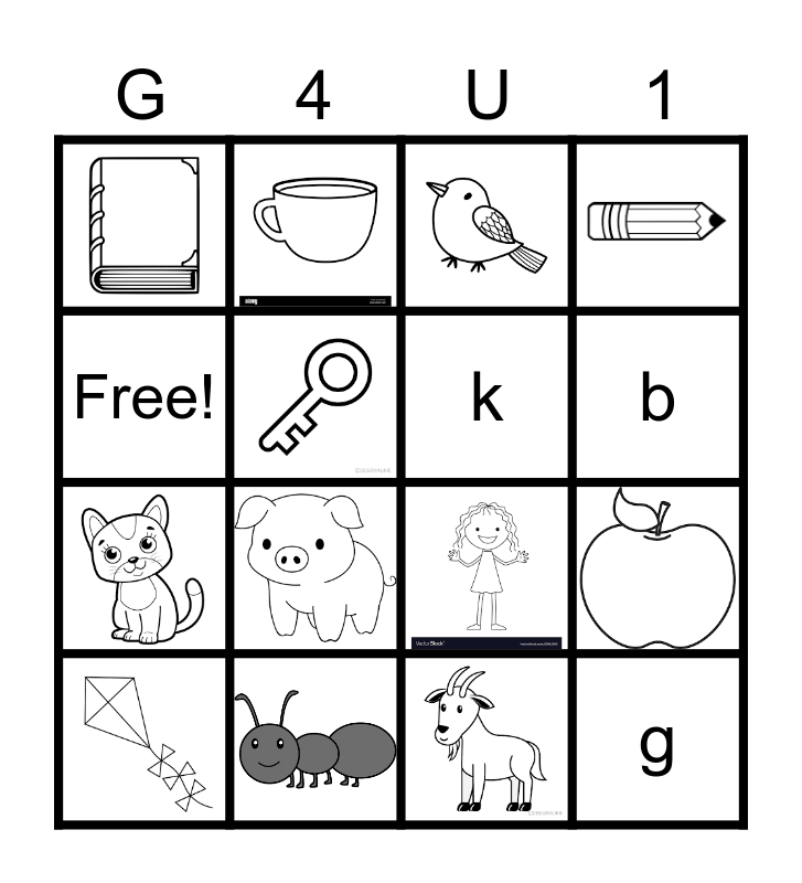 G4-1 Bingo Card