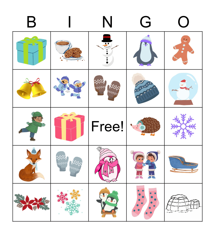 Bingo d'hiver Bingo Card