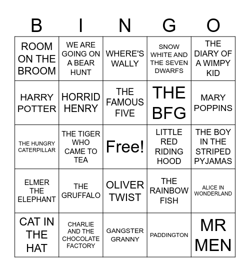 WORLD BOOK DAY BINGO!! Bingo Card