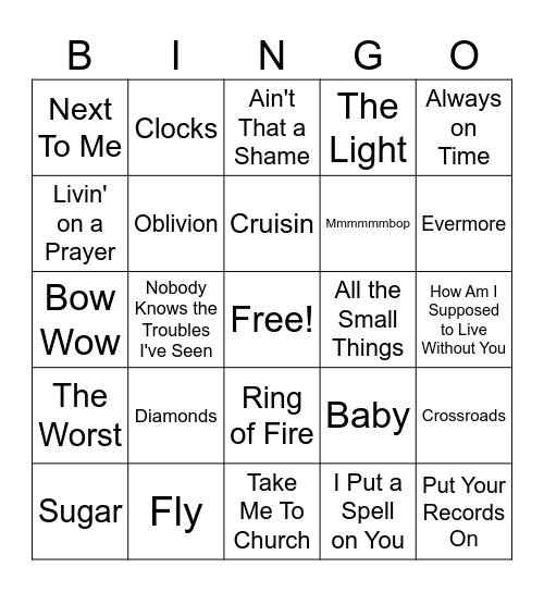 Random Bingo Card