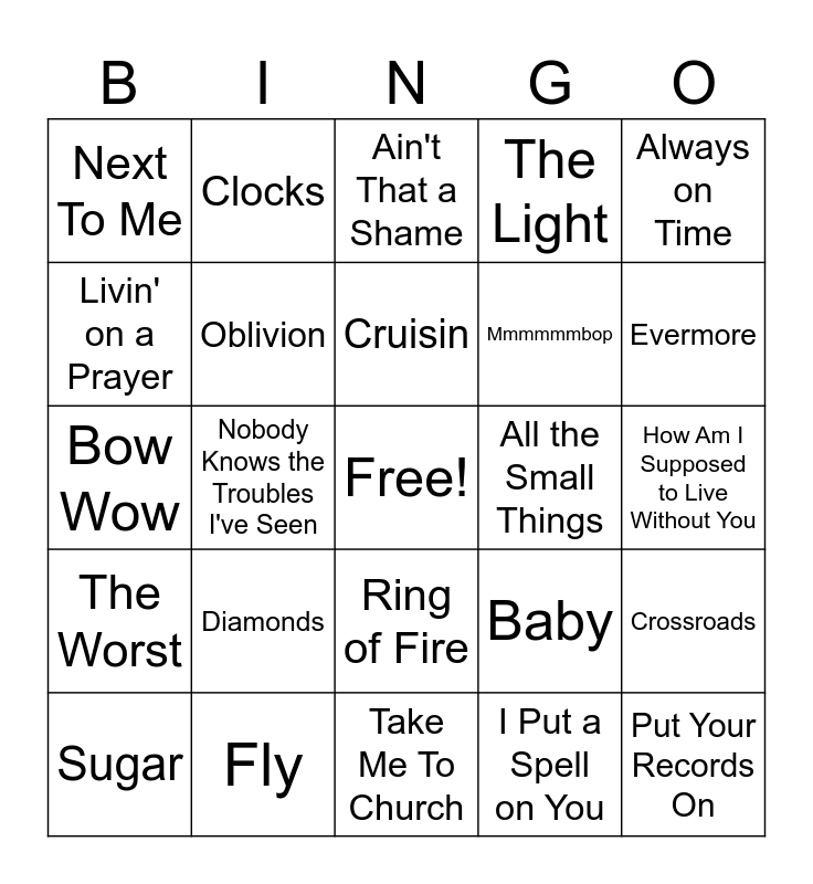Random Bingo Card