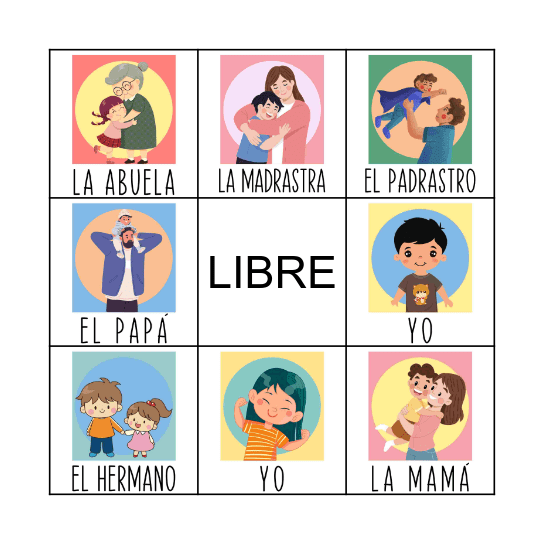 La Familia Bingo Card