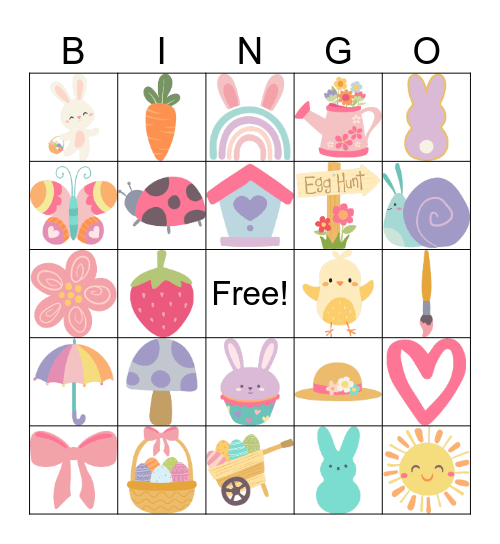 Easter Bingo Card