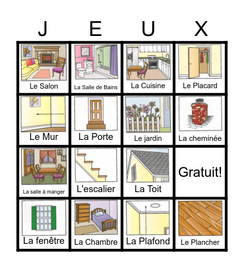 La Maison Bingo Card