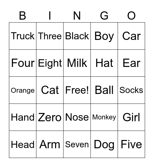 Newcomer Assessment Bingo Card