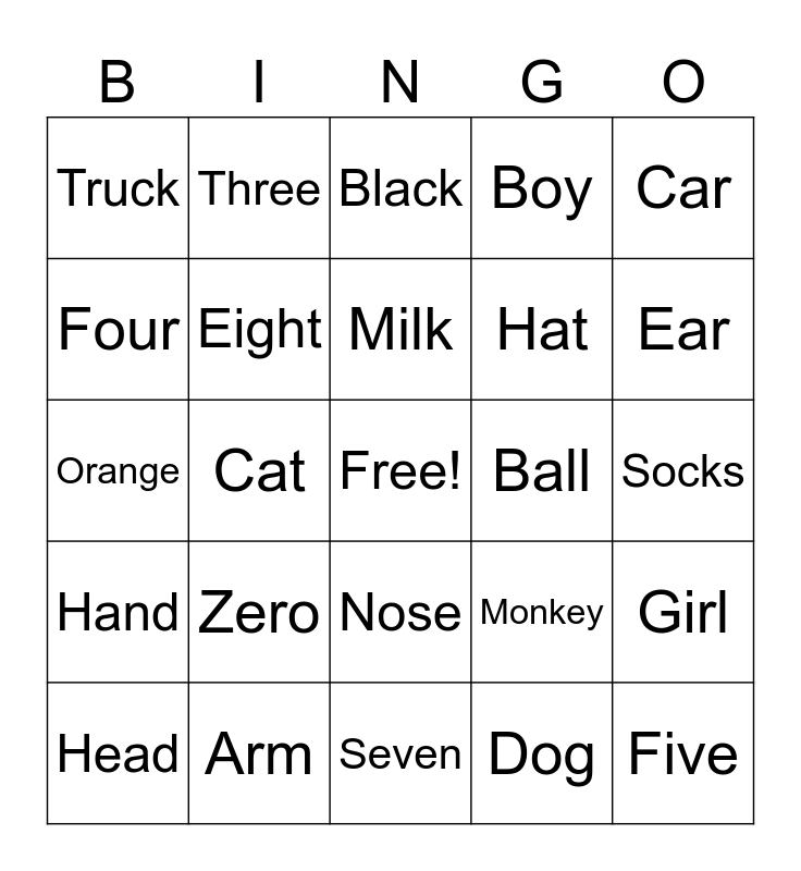 Newcomer Assessment Bingo Card