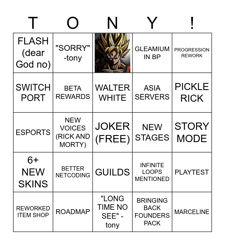 Multigooning Bingo Card