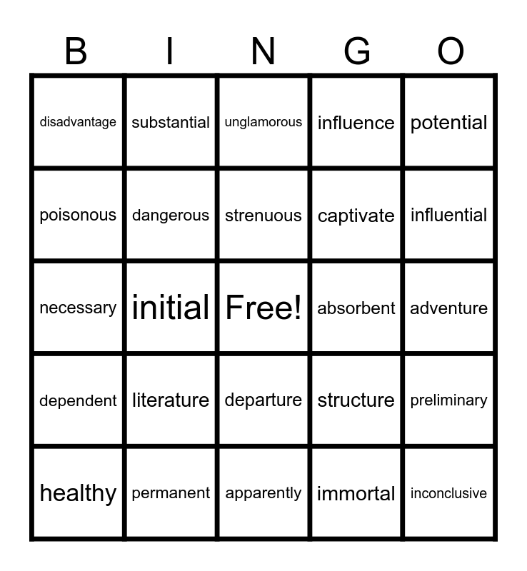 REWARDS Lesson 14 Bingo Card