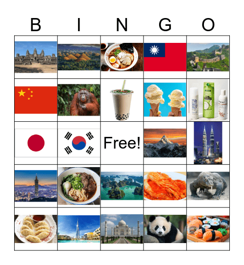 Asia! Bingo Card