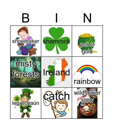 St. Patrick's Day Bingo Card