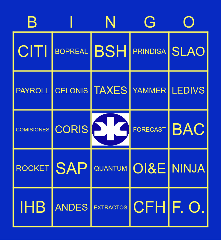KC BINGO! Bingo Card