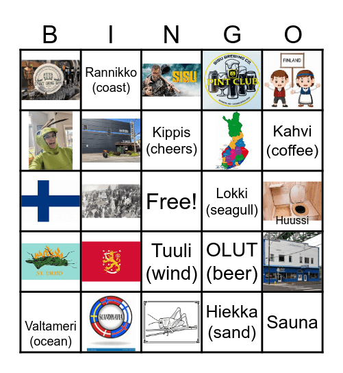Sisu Bingo Card